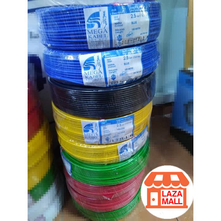 (ORIGINAL) MEGA CABLE MEGA WAYAR 20FEET , KABEL MEGA 2.5MM 1.5MM 4MM ...