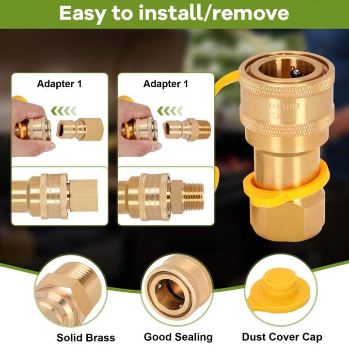 【Worth-Buy】 ABSS-1/2 Inch Natural Gas Quick Connect Fittings, Propane ...