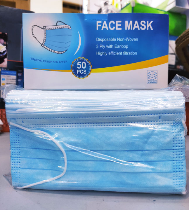 Masker Medis Earloop 3Ply Masker Disposable 3 Lapisan Perlindungan Anti ...