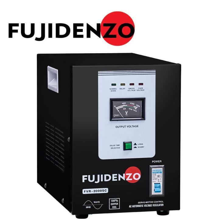 Fujidenzo 2000VA Automatic Voltage Regulator FVR-2000SC (Black) | Lazada PH
