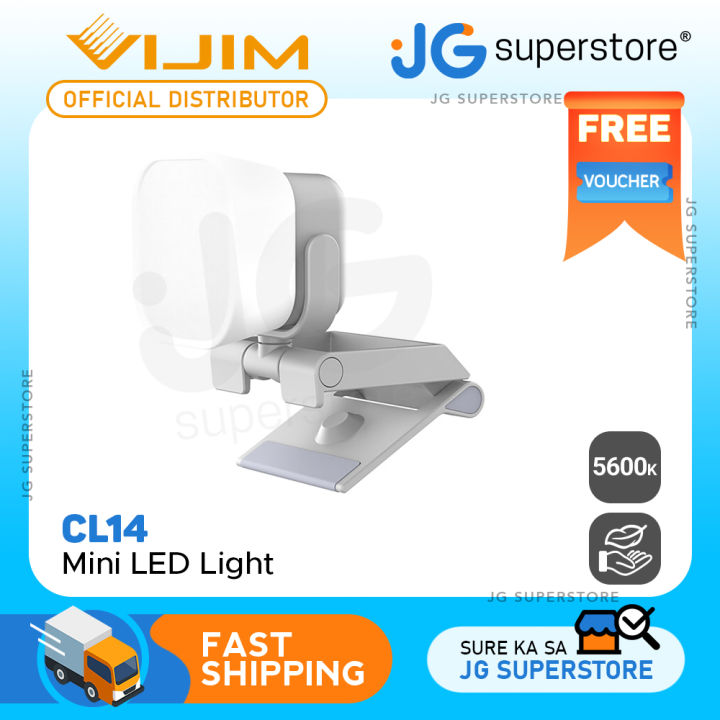 Vijim by Ulanzi CL14 Clamp-On Mini LED Light with 1/4" Screw, USB Type ...