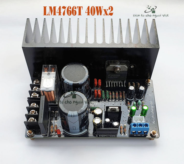Bộ KIT tự lắp mạch khuếch đại âm thanh ampli 2.0 LM4766 (LM1876TF ...