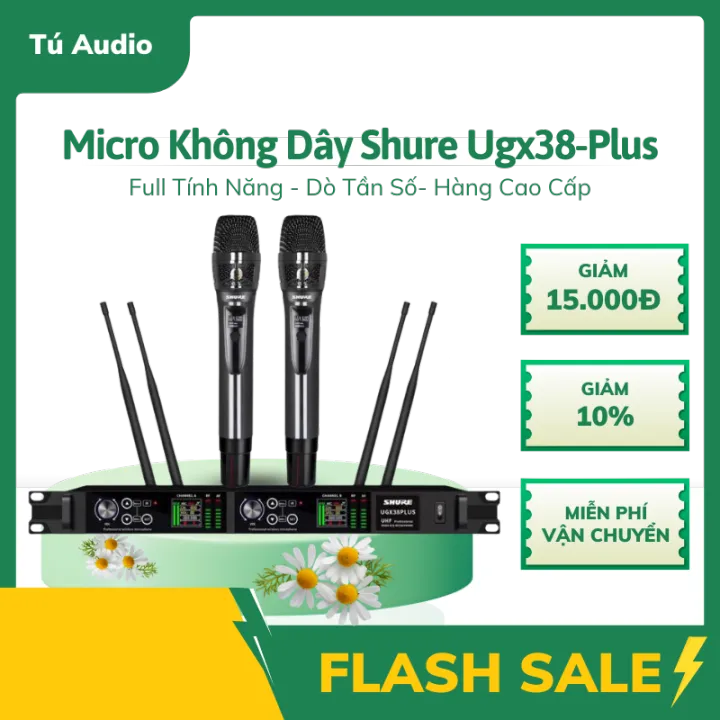 Micro không dây Shure UGX 38 PLUS năm 2024- Mic nhập khẩu chuẩn loại 1 ...