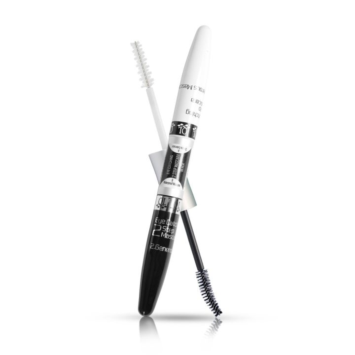 QL Maskara 2 Step 2in1 Black & White Eye Catching Waterproof Mascara ...