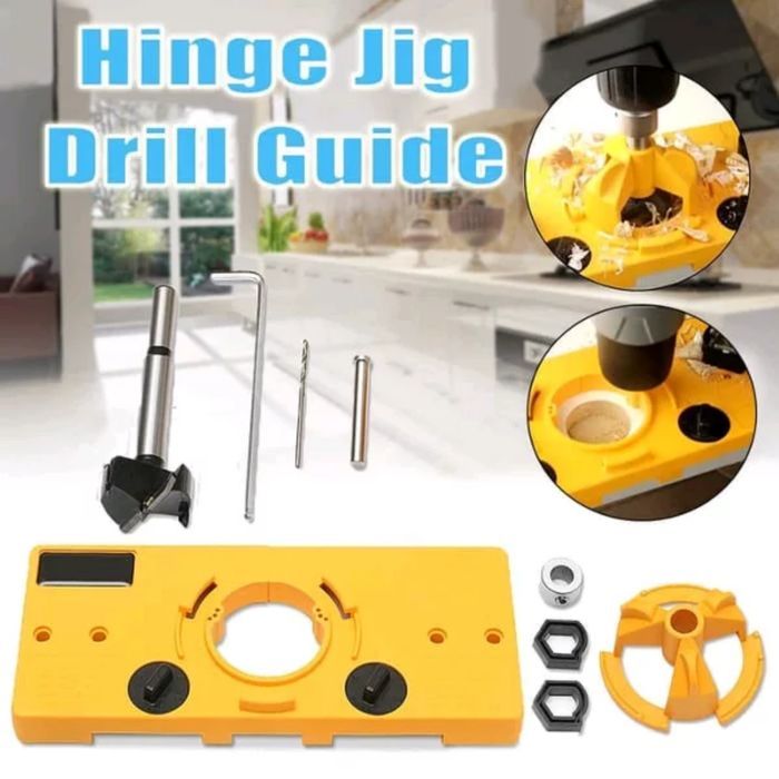 Bor Hinge jig template bor engsel sendok drill guide stopper dudukan ...