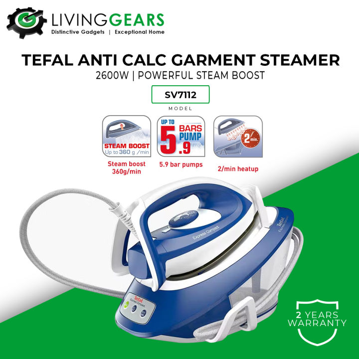 Tefal 1.7L Steam Generator SV7112 Express Compact Iron 2600W / Ironing ...