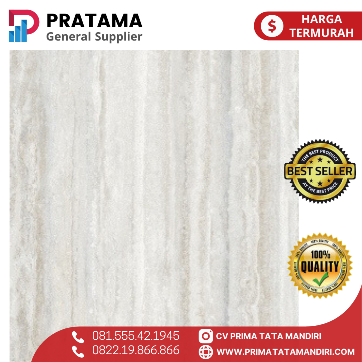kERAMIK lantai Granite Tile Valentino Silver Travertine 60x60 - Matt ...