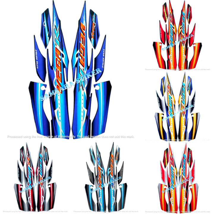 STICKER STRIPING MOTOR YAMAHA VEGA R 2007 NEW STANDAR FULL 1SET ...