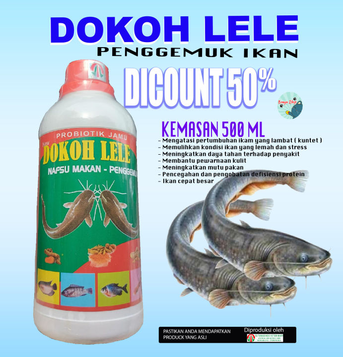500 ML-DOKOH LELE Probiotik Jamu Nafsu Makan-Penggemukan Tamasindo ...