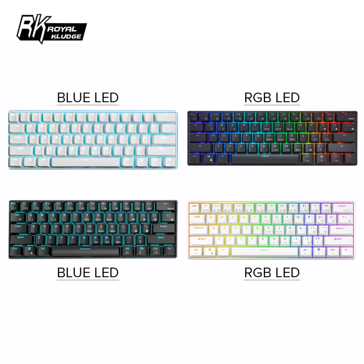 RK Royal Kludge RK61 60% Wireless Keyboard Dual-Mode Hot-Swappable ...