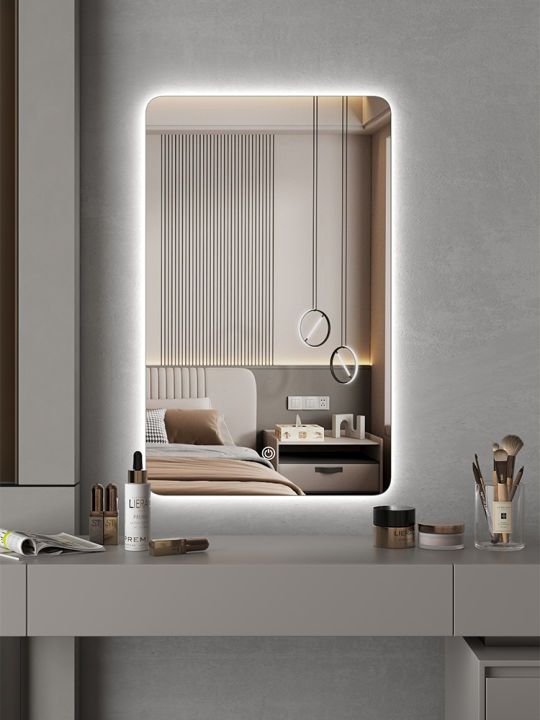 LED bathroom mirror three -color platform -free dressing table makeup ...