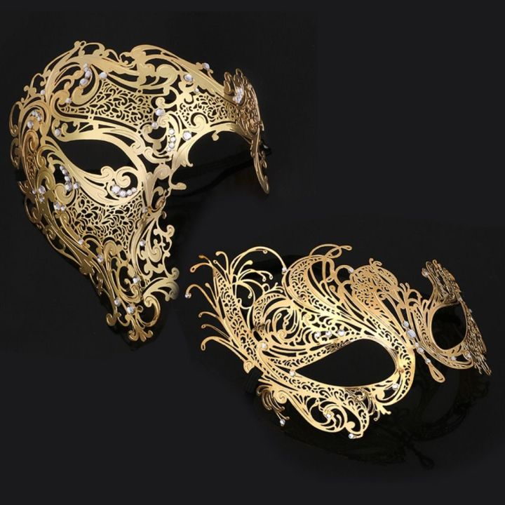 MICROE Men Women Halloween Cosplay Rhinestone Skull Party Dance ...