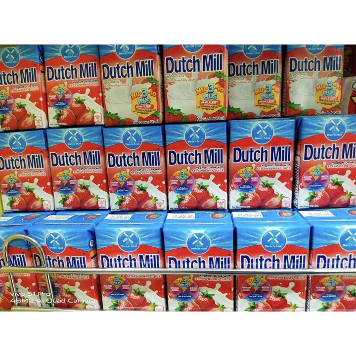 COD Dutch Mill Yoghurt Drink Mixed Fruit Juice 90ml x4 | Lazada PH