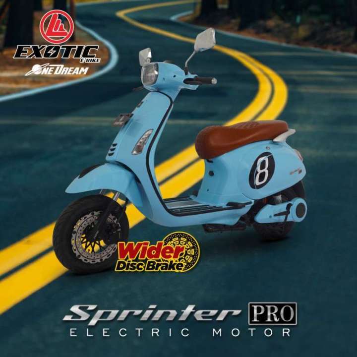 Motor Listrik EXOTIC SPRINTER PRO NEW Model Vespa | Lazada Indonesia