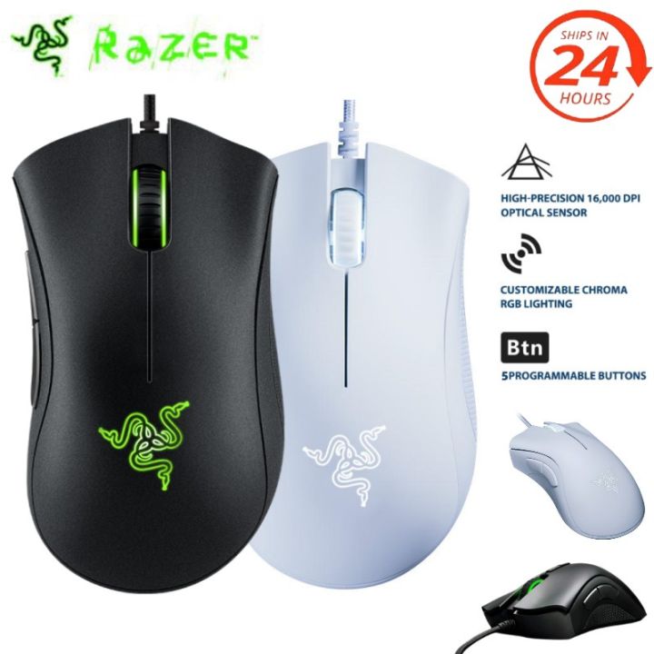 【Stock】Razer DeathAdder Elite Wired Gaming Mouse Wired Mouse 5 Buttons ...