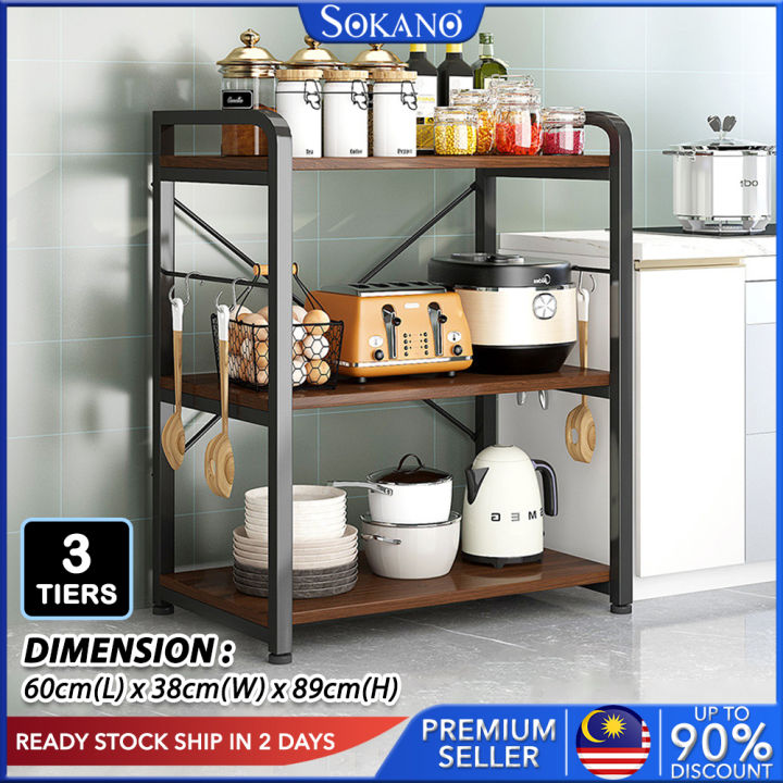 SOKANO ZWJ0061K Kitchen Rack Kitchen Shelf Kitchen Organizer Oven Rack ...