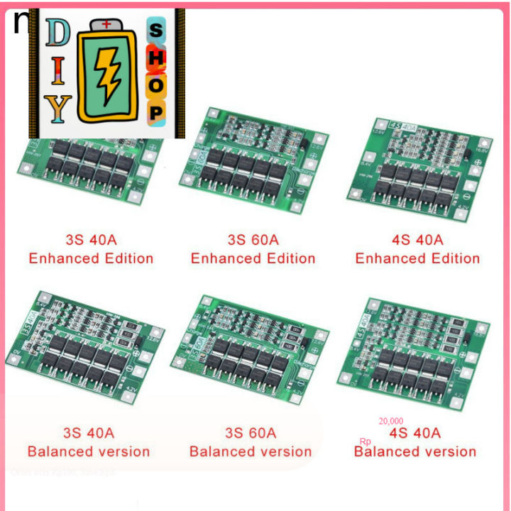 [ส่งด่วนในไทย]บอร์ดที่ชาร์จแบตเตอรี่ลิเธียม 3S 4S 40A 60A Li-ion 18650 ...