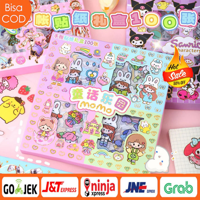 Sticker Momo RAINBOW / STIKER MOMO isi 100 Lembar Waterproof Stiker ...