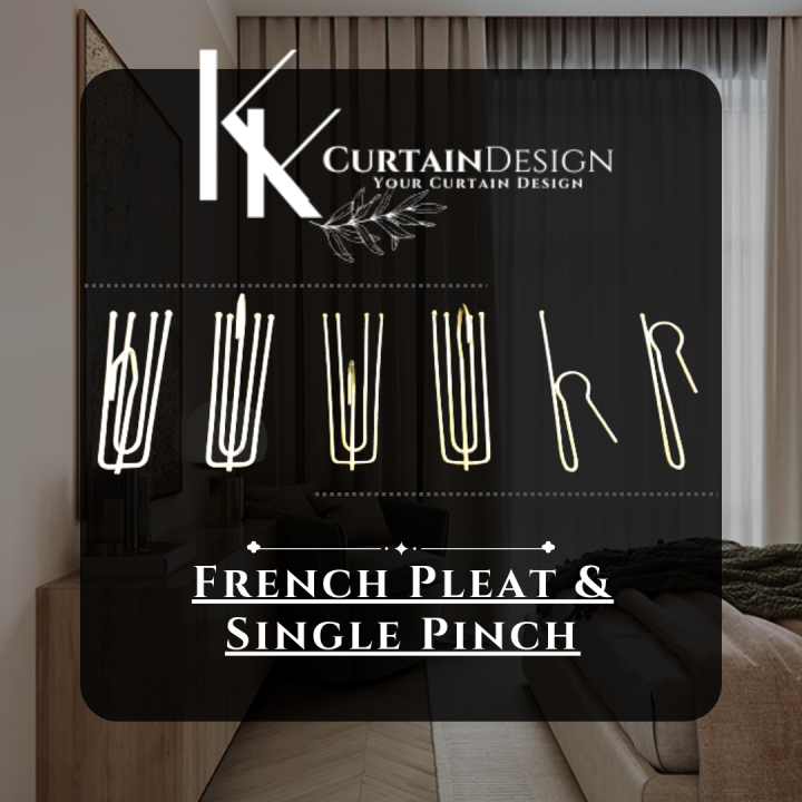 READY STOCK! French Pleat And Single Pinch Curtain Hooks Silver / White ...