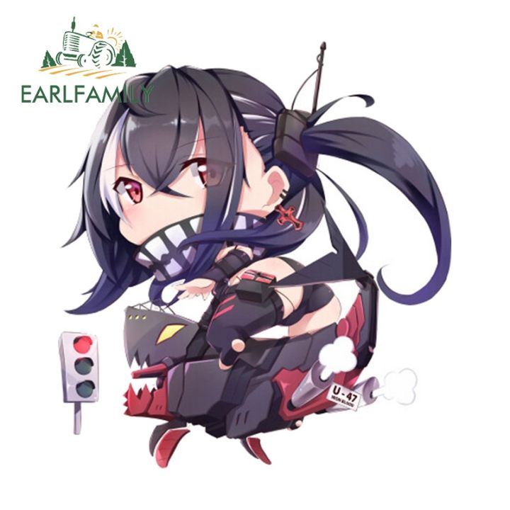 EARLFAMILY 13cm x 11.9cm Azur Lane Chibi Car Stickers ATV Creative ...