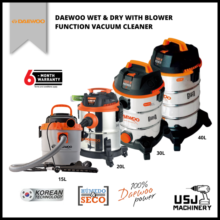 Daewoo Wet And Dry With Blower Function Vacuum Cleaner 6 Months
