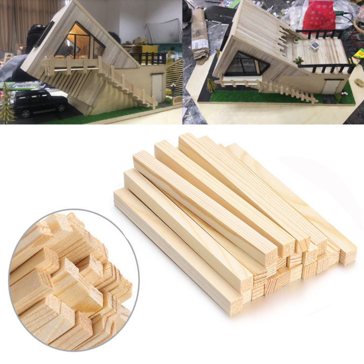 【COD】10/30pcs 150mm Pine Square Wooden Rods Sticks Premium Durable ...