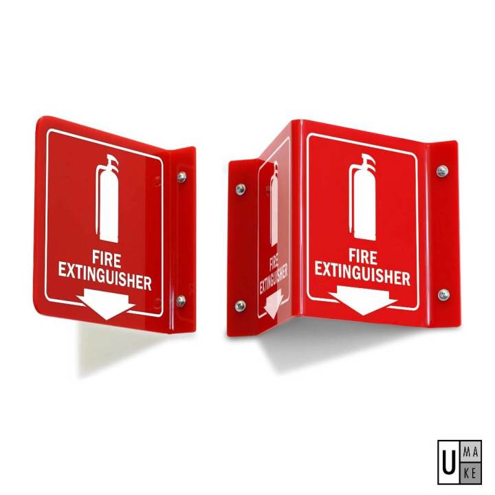 Fire Extinguisher 3D Signage V sign L shape sign Pemadam Api Fire ...