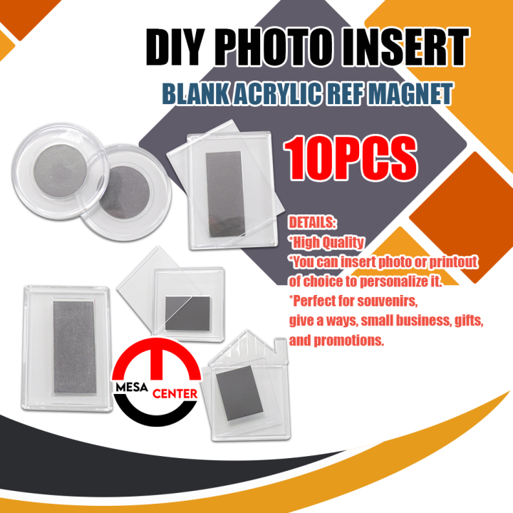 10pcs Acrylic insert picture ref magnetic blank ref magnet | Lazada PH