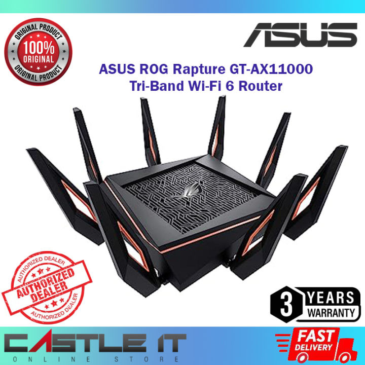 ASUS ROG Rapture GT-AX11000 Gaming Router WiFi Router Tri-Band Wireless ...