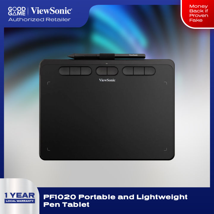 ViewSonic PF1020 Pen Tablet Drawing Pad for Illustrators, Graphic ...