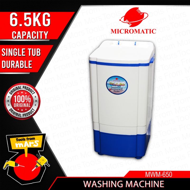 MICROMATIC Single Tub Washing Machine 6.5KG MWM-650 TFM | Lazada PH