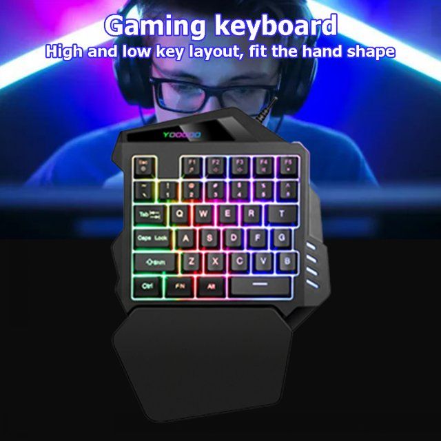 One Handed Gaming Keyboard 35 Keys Membrane Keyboard for Lap | Lazada PH