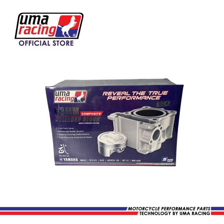 UMA Racing Composite Cylinder Block 63mm w/ Forged Piston for Yamaha ...