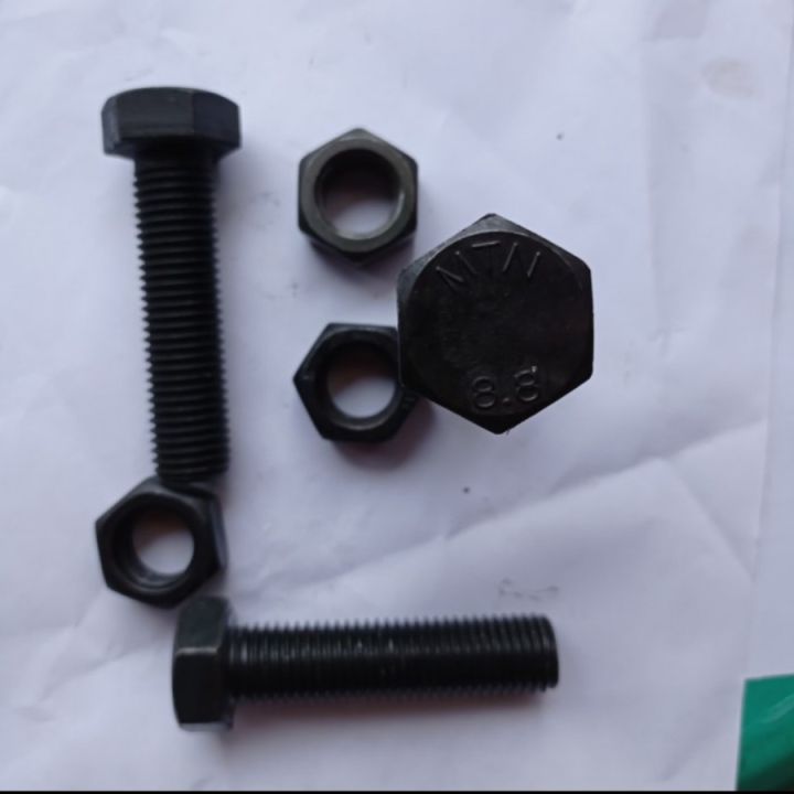 BAUT MUR BAJA KUNCI 22 8.8 M14 X 100 (10CM) BAUD HTB M14X100 PANJANG 10CM 10 CM HEXA PITCH DRAT ...