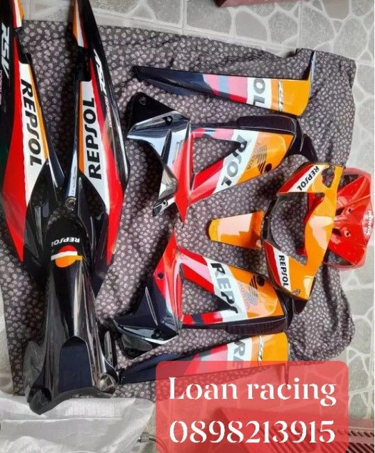 DÀN ÁO WAVE REPSOL RSX 100 MÀU ĐỎ CAM ĐEN ZIN HONDA CHÍNH HÃNG _ LOAN ...