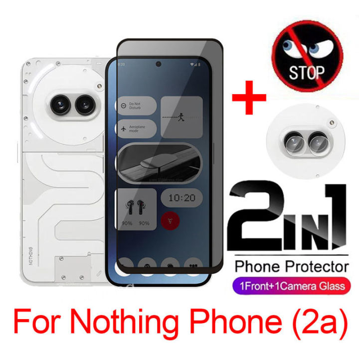 2ใน1ฟิล์มหน้าจอปกป้องความเป็นส่วนตัวสำหรับโทรศัพท์ไม่มีอะไร (2a) 2a (2 ...