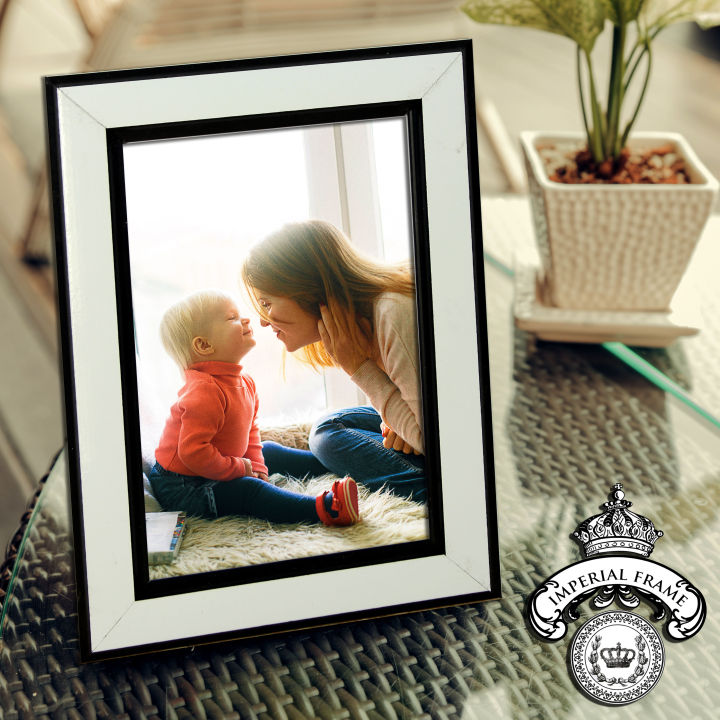 Bingkai Frame Figura Foto 6R 15x20cm ( Putih Panda / Gold Polos ...