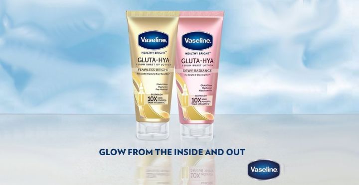Vaseline Gluta Hya Healty Bright Serum Burst UV Lotion 200ML | Lazada ...