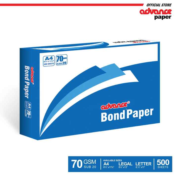Advance Bond paper sub 20/70gsm | Lazada PH