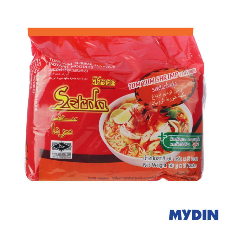 Serda Thai Mee Tom Yum Shrimp Flavour (60g x 5) | Lazada