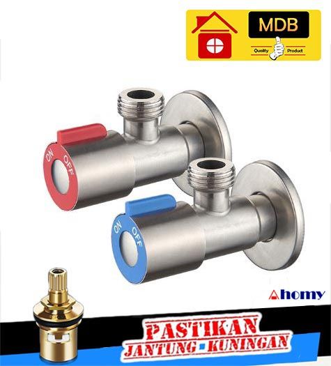 stop kran single stainless sus 304 jantung kuningan mdb | Lazada Indonesia