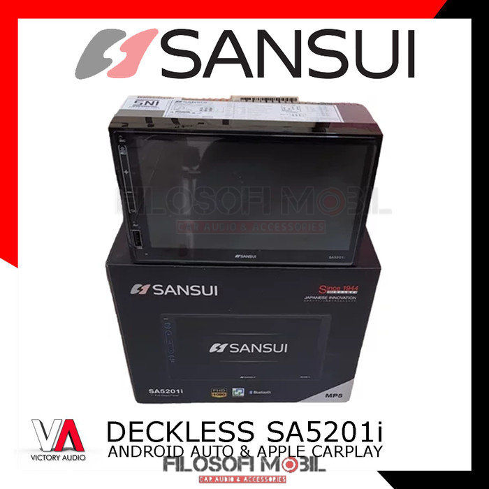 Head Unit Double Din Deckless Sansui SA5201i 7 Inch 2 Din 7 Full Glass ...