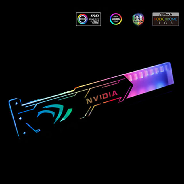 Yingke ฉาก Gpu Rgb 5V 3pin การ์ดจอ Argb รองรับฐานรอง Vga ซิงค์ Nvidia ...