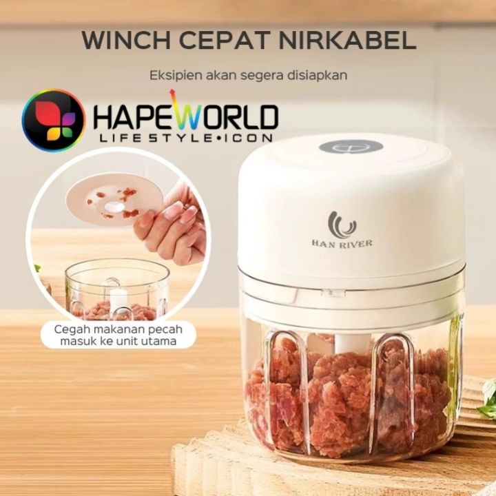 HAN RIVER MINI CHOPPER BLENDER PORTABLE - GARANSI RESMI | Lazada Indonesia