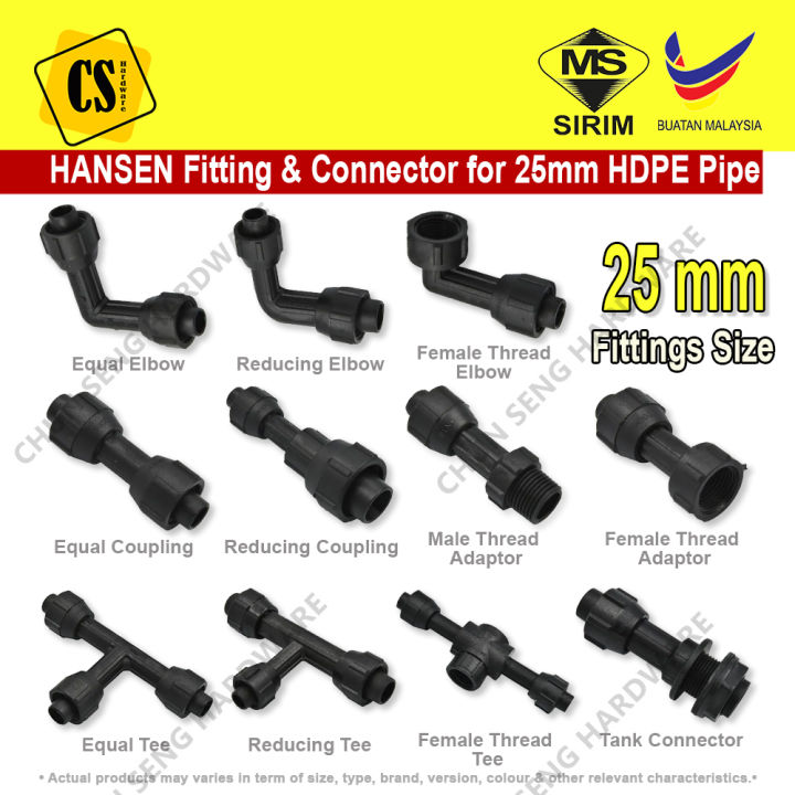 25mm HANSEN Fitting SOCKET ELBOW TEE V Socket PT Socket PT Elbow PT Tee Reducing Socket Reducing ...