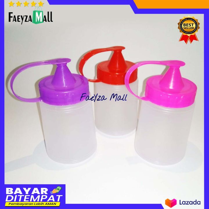 ⭐⭐⭐⭐⭐ TERMURAH !! 3 Pcs Botol Kecap / Saos / Minyak 300ML (Plastik ...