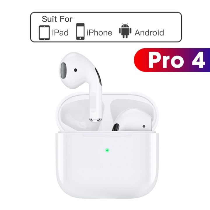 Pro 4 Bluetooth Earphones TWS HD Call 4th Wireless Headphones Earbuds ...