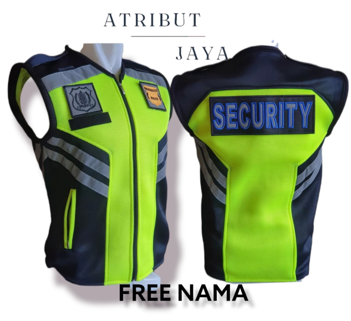 rompi security terbaru 2025 bahan tebal lengkap nama | Lazada Indonesia