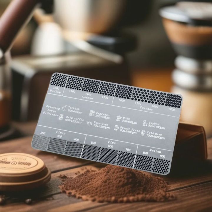FSHEDR Size 200-1600um Ground Coffee Grind Reference Card Delicate ...