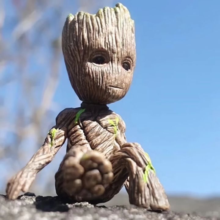 LUDEOU for Kids Sitting Model Doll Avengers Groot Figure Tree Man Groot ...